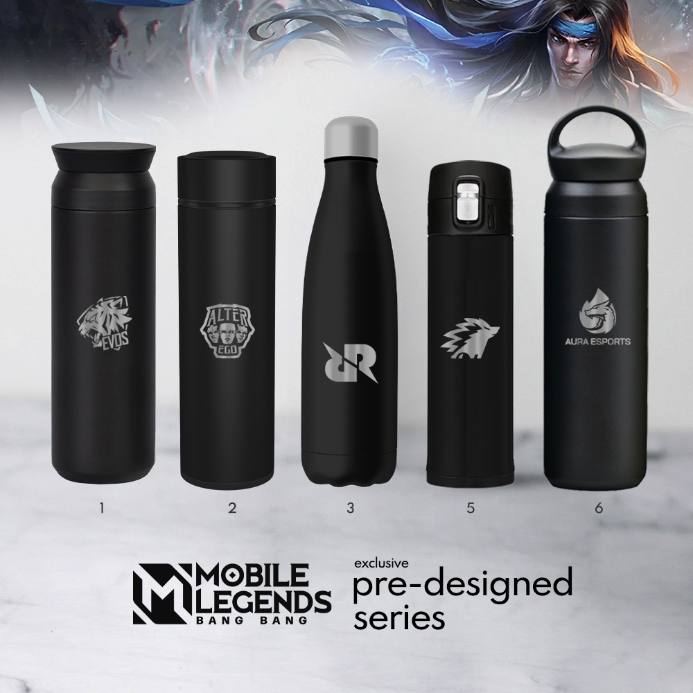 TERMOS E-sport MOBILE LEGENDS Custom Name Tumbler Thermos Bottle Laser ...