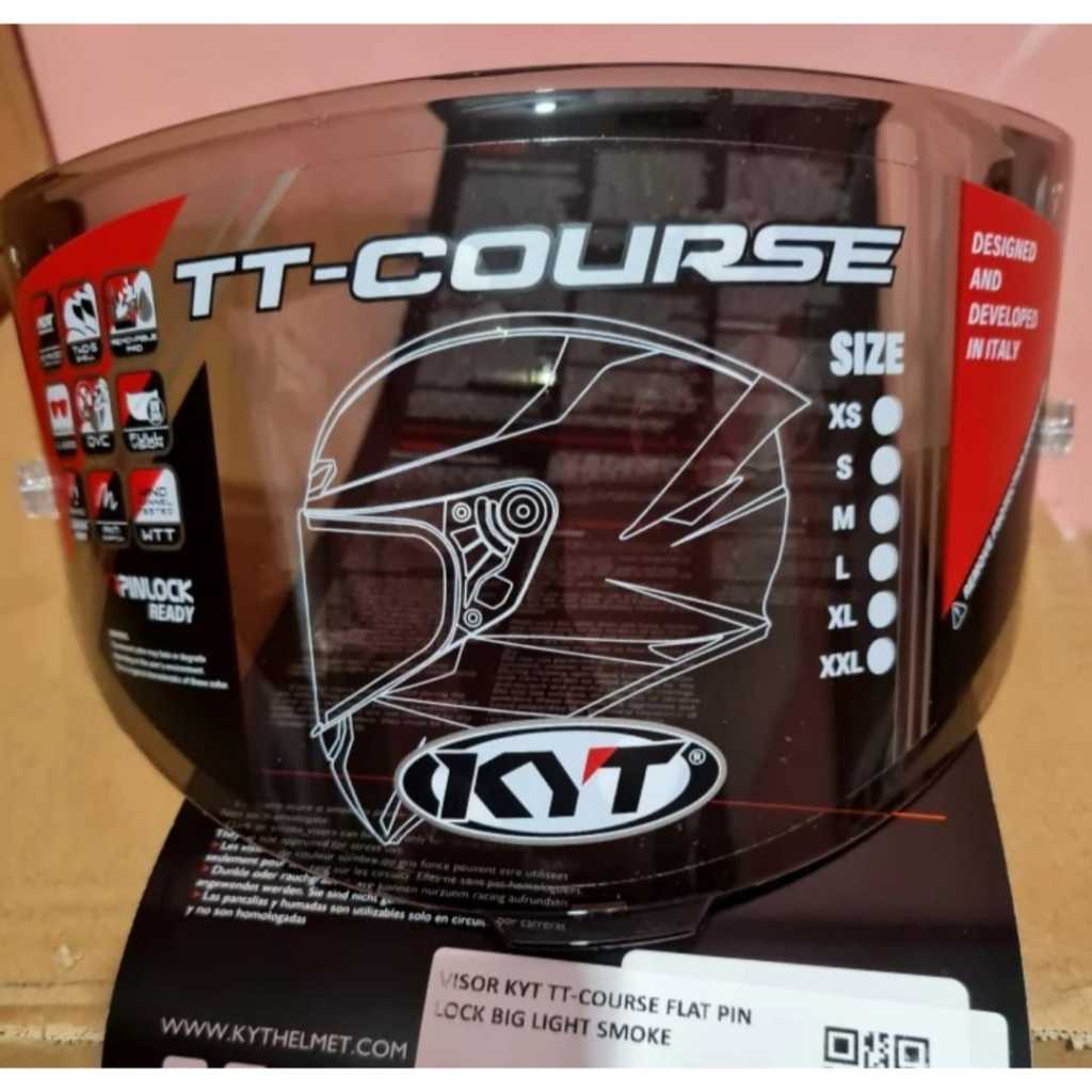 Original KYT TT Course Light Smoke Visor | Shopee Malaysia