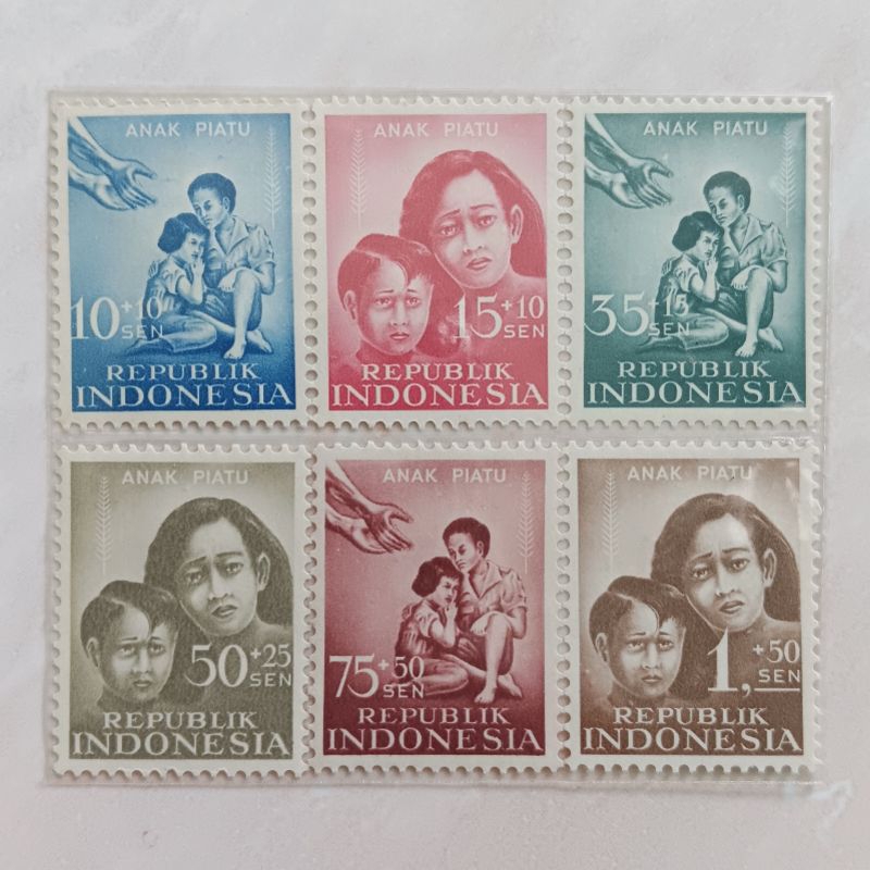 (AB) Indonesian Stamps 1958 Orphans Complete Set 6pcs Mint | Shopee ...