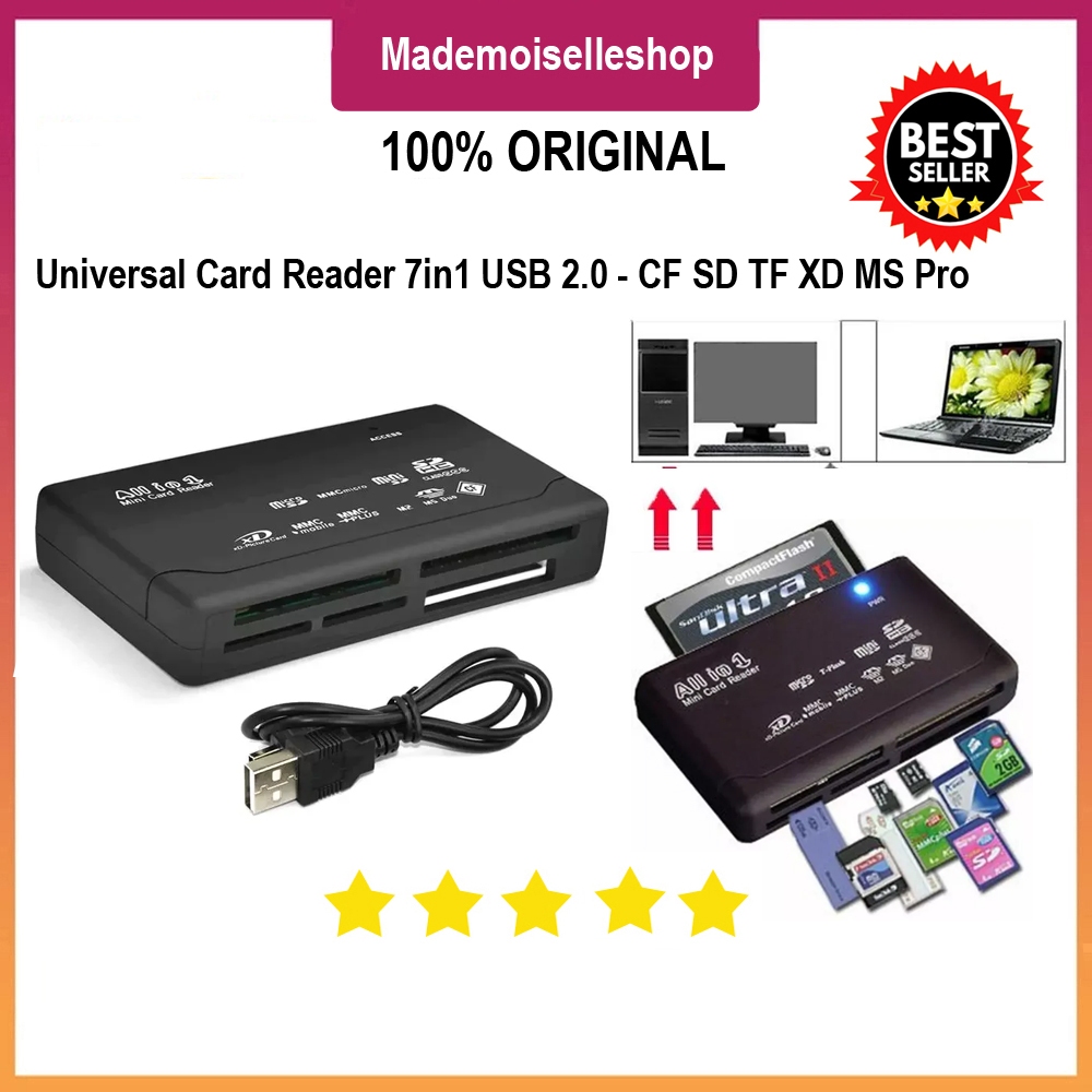 Card Reader All in One (Micro SD, CF, XD Card, Compact Flash) | Shopee ...