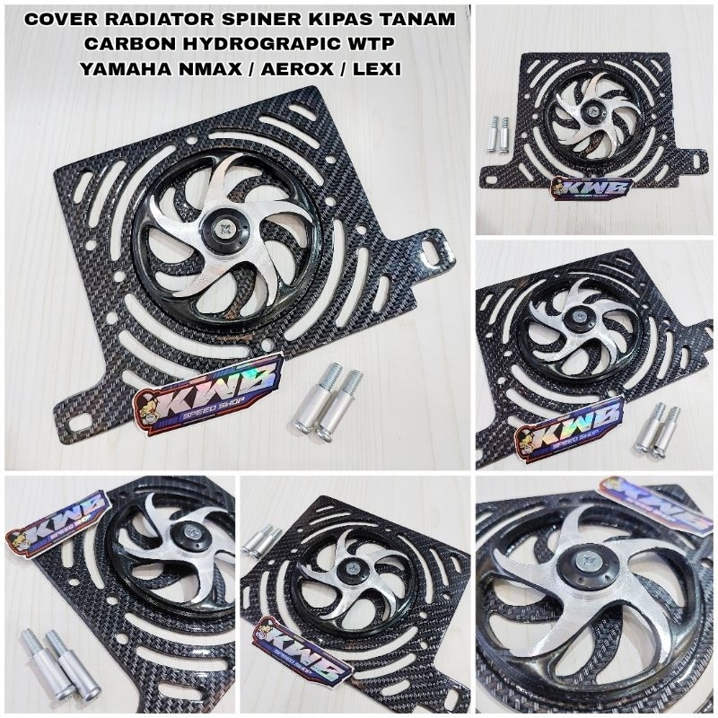 Carbon hydrograpic wtp built-in fan spiner radiator Cover yamaha nmax ...