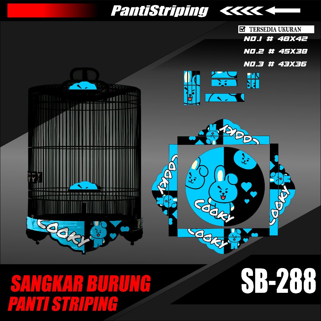 Dekal Cage/Bird Cage Tebok Magpie - Sticker Decal Magpie Bird Cage ...