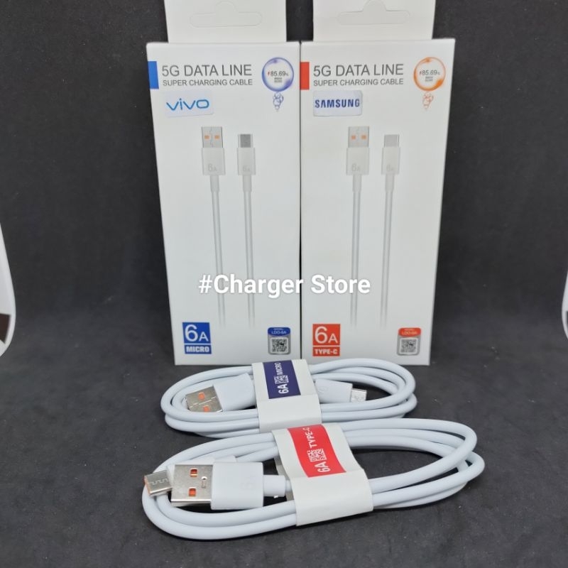 Data Cable 5G Data Line Support Fast Charging 6A Micro USB - Type C ...