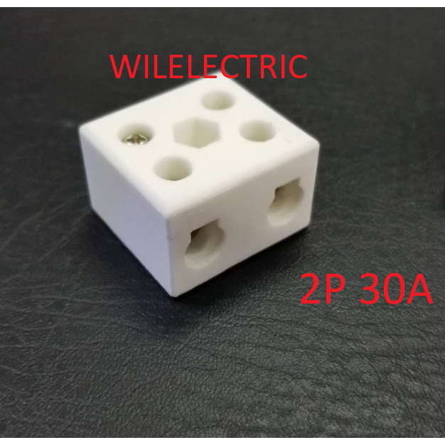 Ceramic Terminal Block Block 2W5H 2P 2 Pole 30A 30 A | Shopee Malaysia