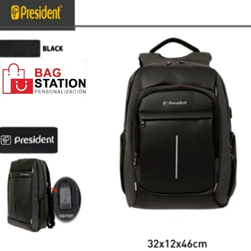 PRESIDENT USB ORIGINAL LAPTOP BACKPACK SCHOOL BAG COLLEGE BAG WORK BAG ...