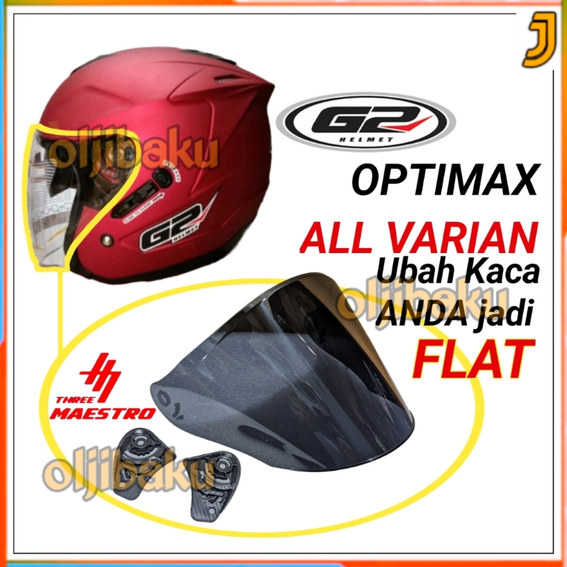 Glass Helmet flat G2 visor flat open venom G2 optimax | Shopee Malaysia