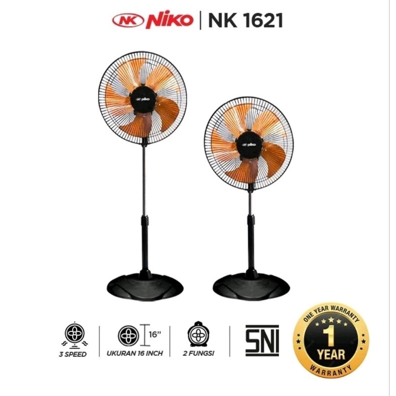 Niko Fan 2in1 Stand And Wall NK 1621 | Shopee Malaysia