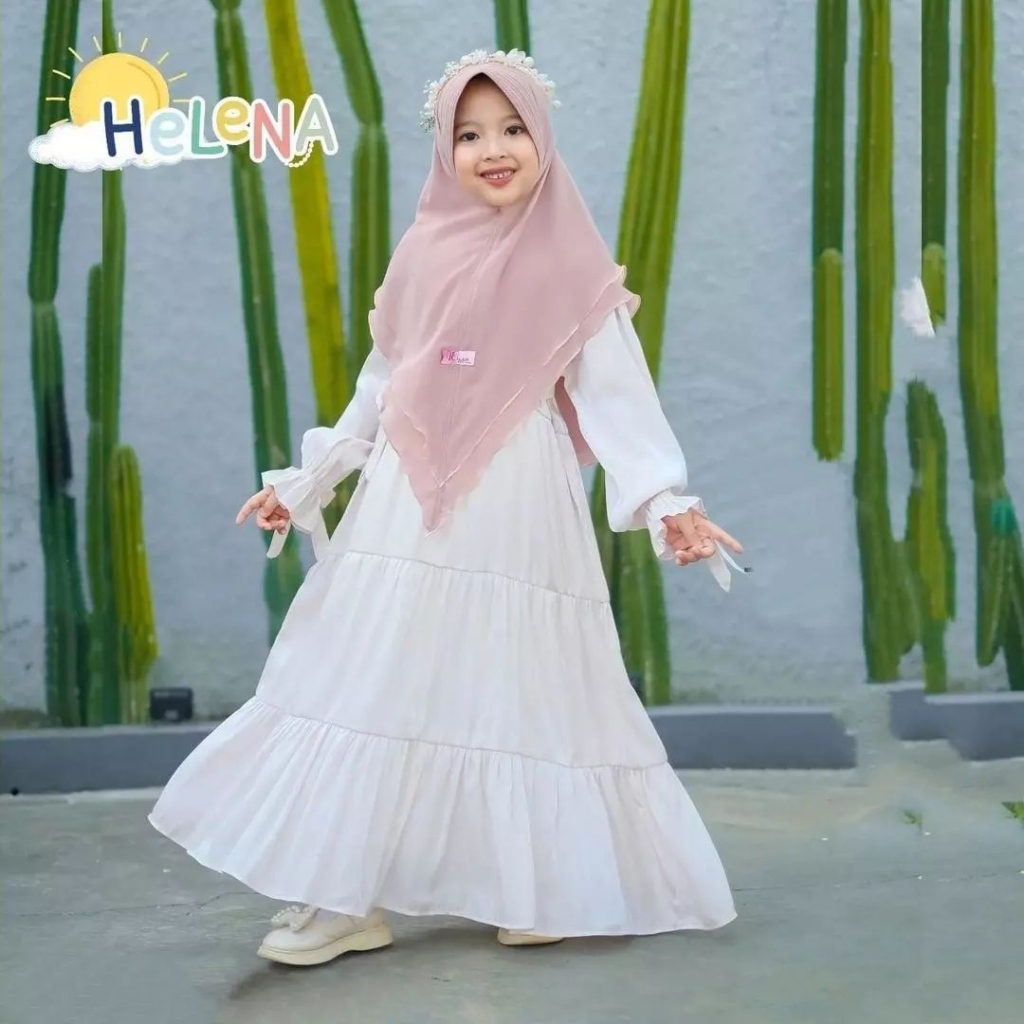 Helena Kids Newest Children's Dresses Age 9-13 Years dress muslim Girls ...