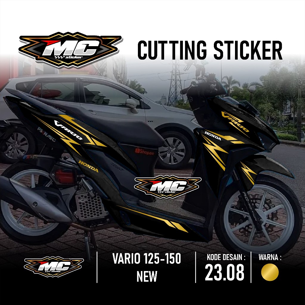 Cutting Sticker Vario 150 & 125 - Motorcycle Accessories Sticker Honda ...