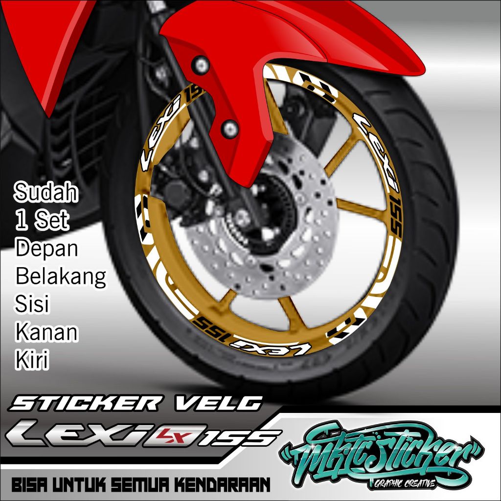MERAH Yamaha LEXI LX 155 2024 VELG VARIATION STICKER FOR RED ...