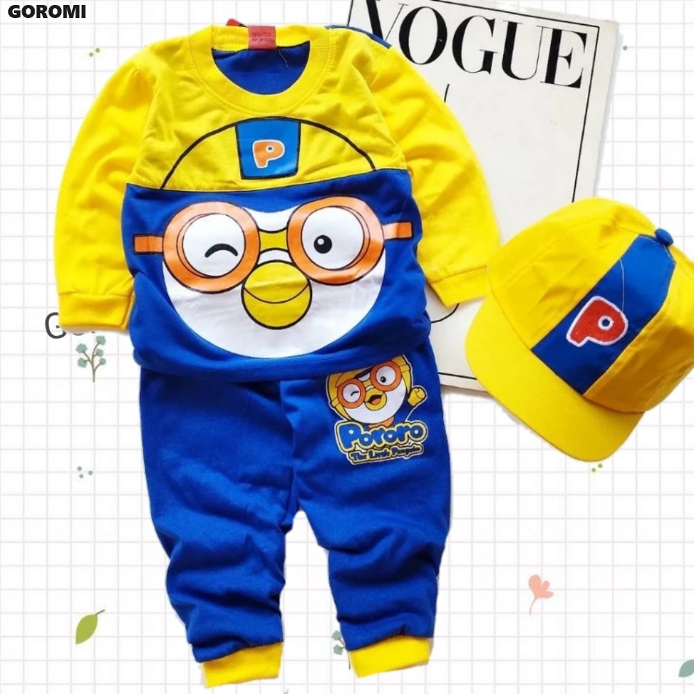 Pororo Clothes For Boys And Girls With Hats For Boys Aged 1-10 Years ...