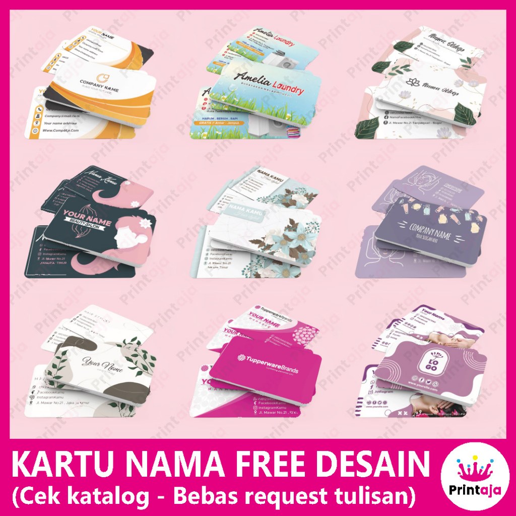 (FREE Design) PART 5 MSME BUSINESS NAME CARDS | Olshop NAME CARD ...