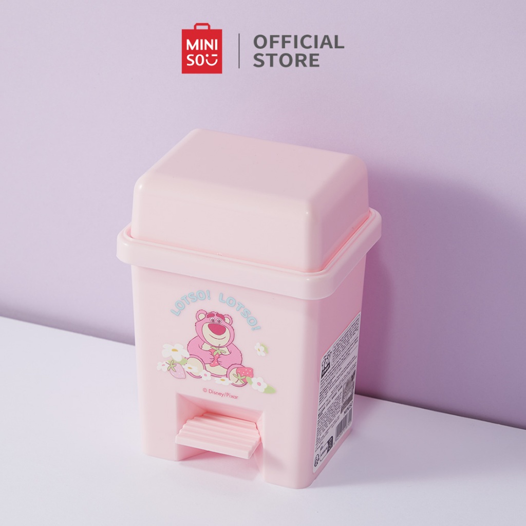 MINISO x Disney Lotso Strawberry Bear Trash Can Cute Mini Trash Can ...