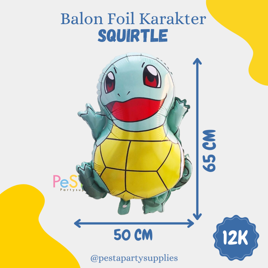 Pokemon Squirtle Theme Character Foil Balloons_Squirtle Pokemon Balloon ...