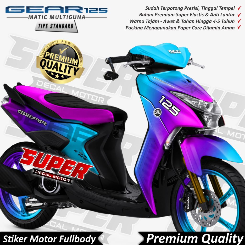 Newest Sticker Decal Yamaha Mio Gear 125 Full Body Color Variations ...
