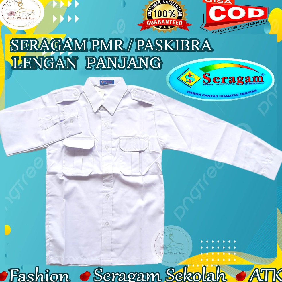 KATUN PUTIH Qbm17 Paskibra PDL PDH Shirt 2 Pockets Top White Long ...