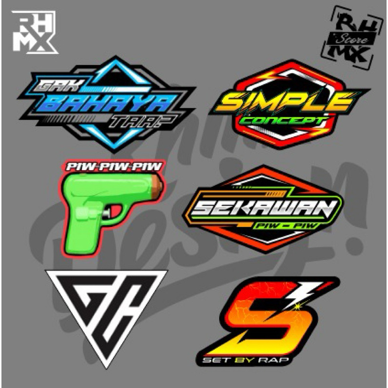 Koyok sticker set by rap simple not danger ta gc concept vinyl sticker ...