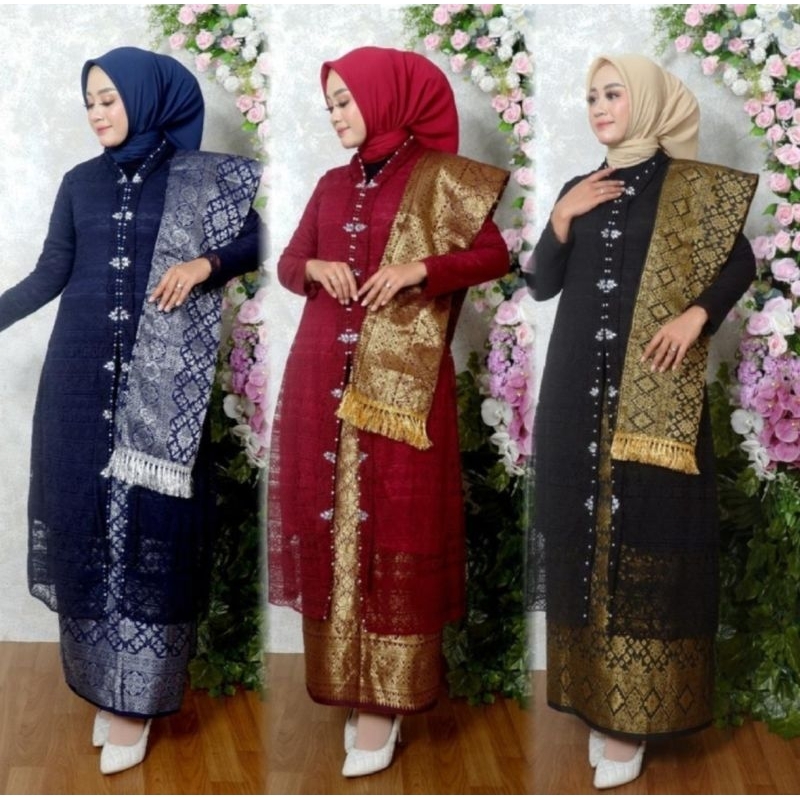 Tara Kebaya Songket Shawl Tunic Set Latest Kebaya/s Wedding Kebaya/s ...