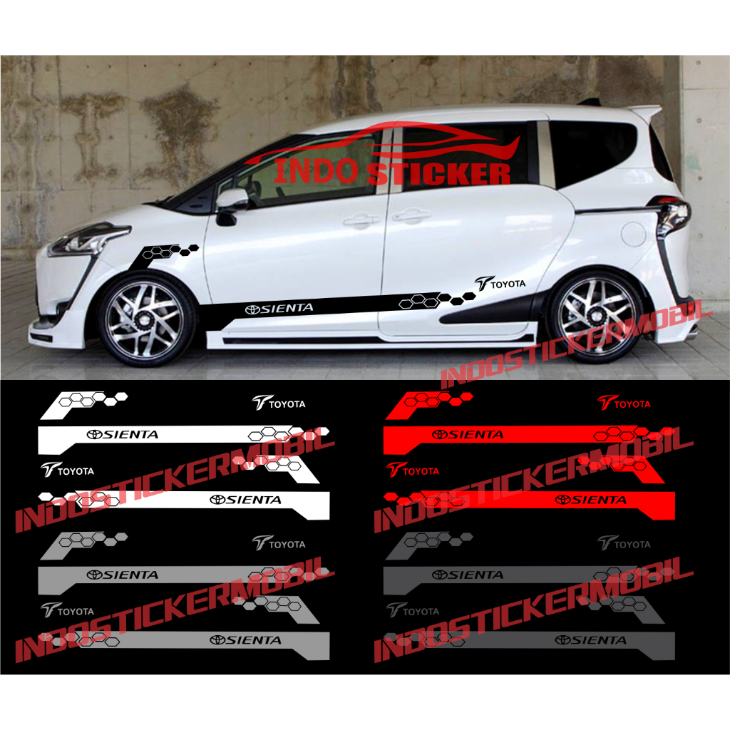 Latest sienta car stickers, toyota sienta car cutting stickers | Shopee ...