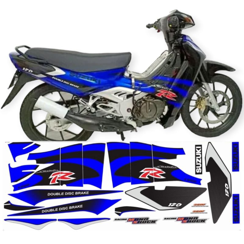 Suzuki satria r 120 2 Stroke 2002 Motorcycle striping Sticker satria ...
