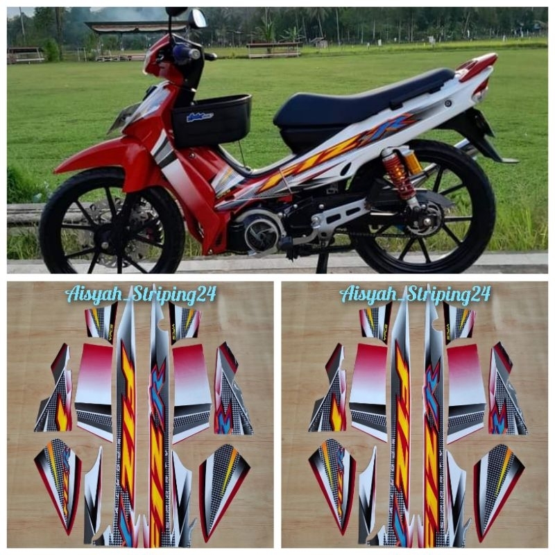 PUTIH MERAH F1zr BODY STRIPING & Trim Stickers In 2004 White-Red ...
