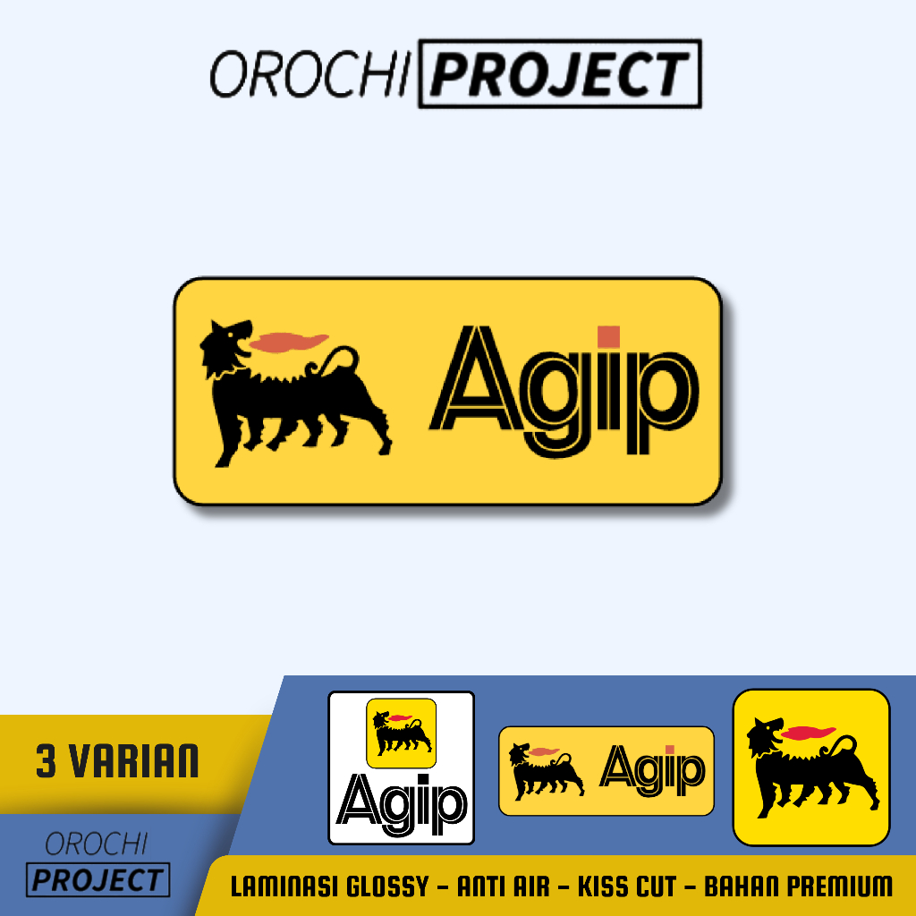Orochi PROJECT Agip Sticker/Agip Motorcycle Sticker/Brand Logo Sticker/Aesthetic Sticker/Sticker ...