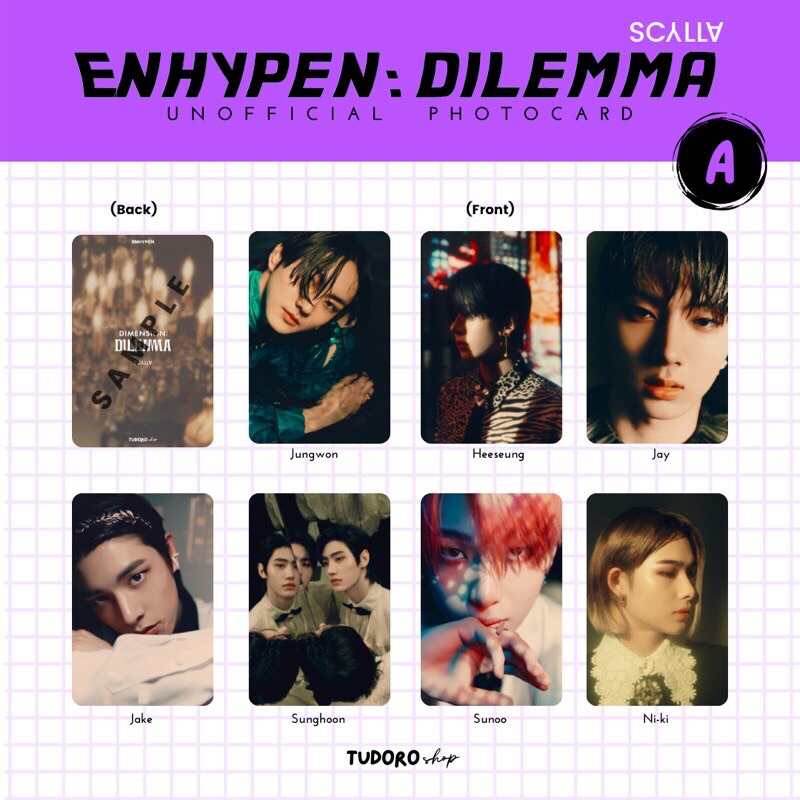 Enhypen Dimension Dilemma Scylla Unofficial PC PHOTOCARD | Shopee Malaysia