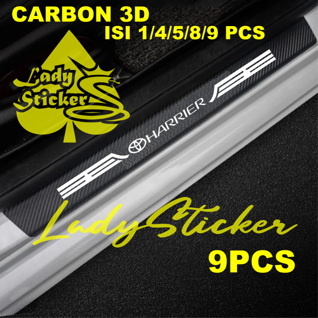 (LADY) 3d CARBON TOYOTA HARRIER STICKER SILL PLATE CARBON 3D HARRIER ...