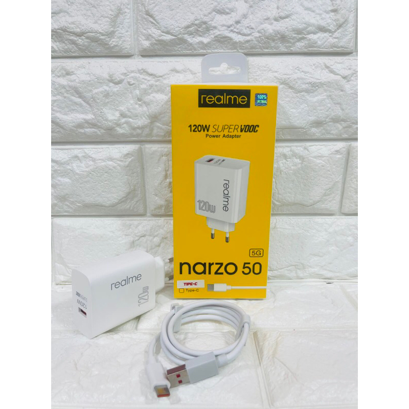 Power Adapter Charger REALME Narzo 50 120W USB Cable Micro/Type-C Super ...
