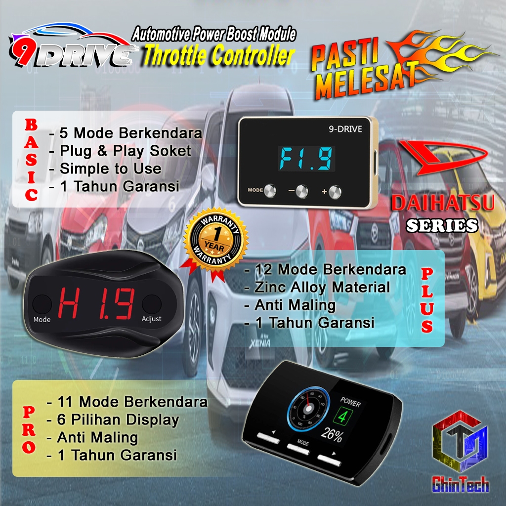 9drive 12 DRIVE DAIHATSU SERIES THROTTLE CONTROLLER PIGGYBACK Car ...