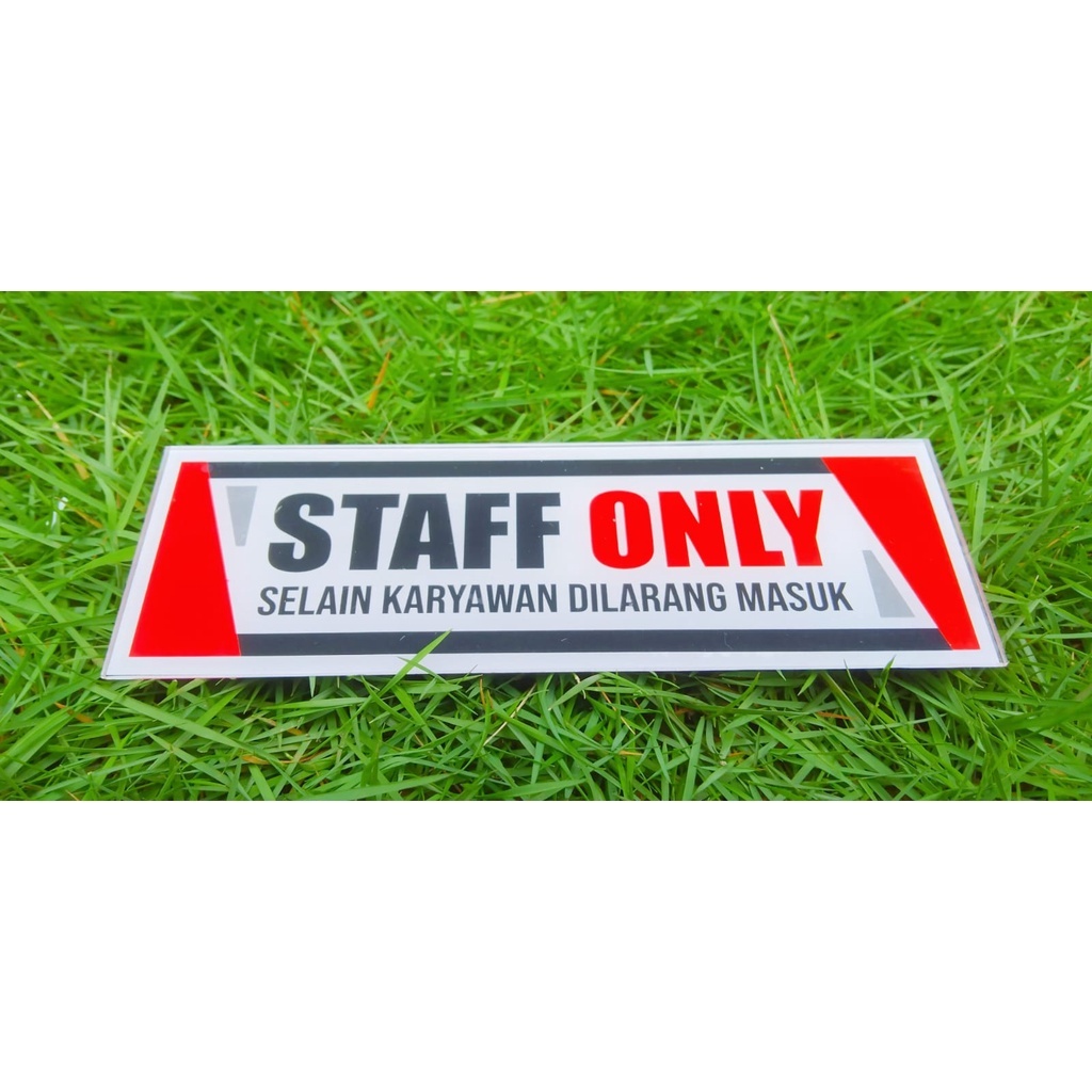 Acrylic Staff Only Sign, Staff Only Sticker | Shopee Malaysia
