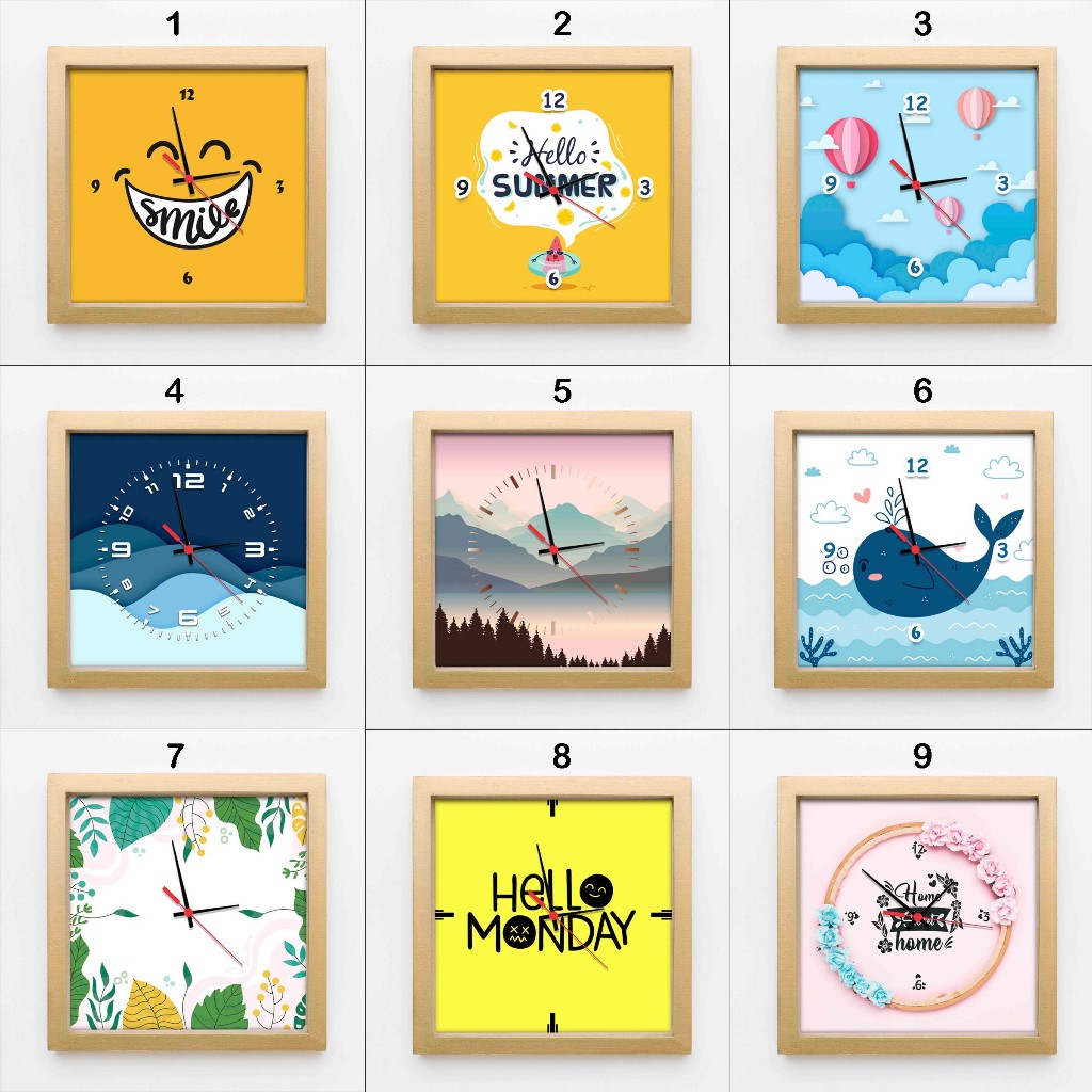 KAYU Aesthetic Minimalist Wooden Box Wall Clock | Shopee Malaysia