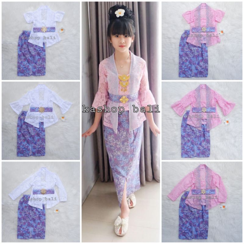 Kartini Children's KEBAYA SET (Blue SAKURA KEBAYA) | Shopee Malaysia