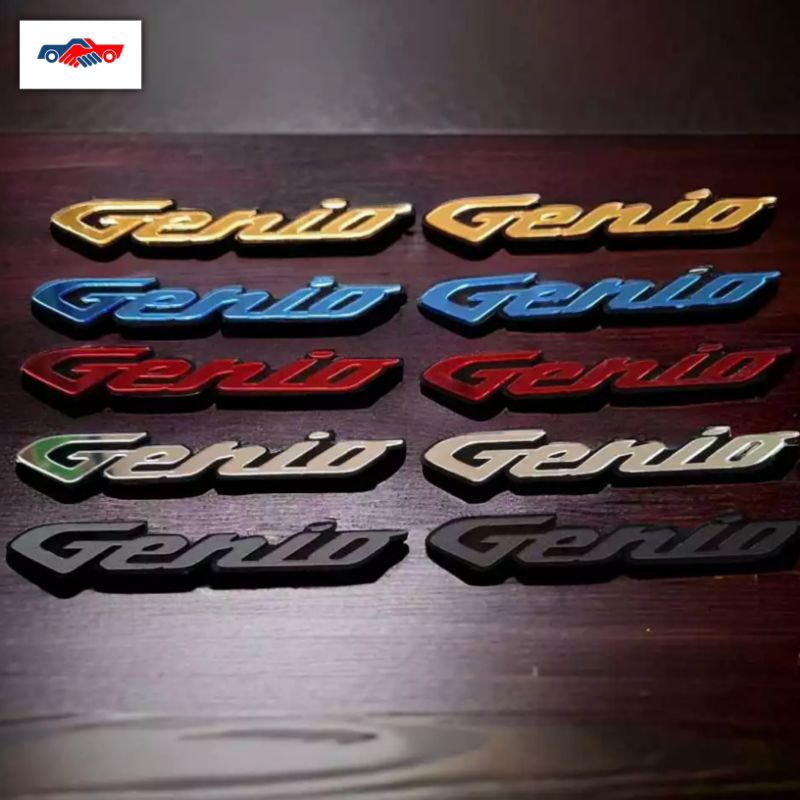 A Pair Of 3D Embossed Acrylic GENIO logo | Shopee Malaysia