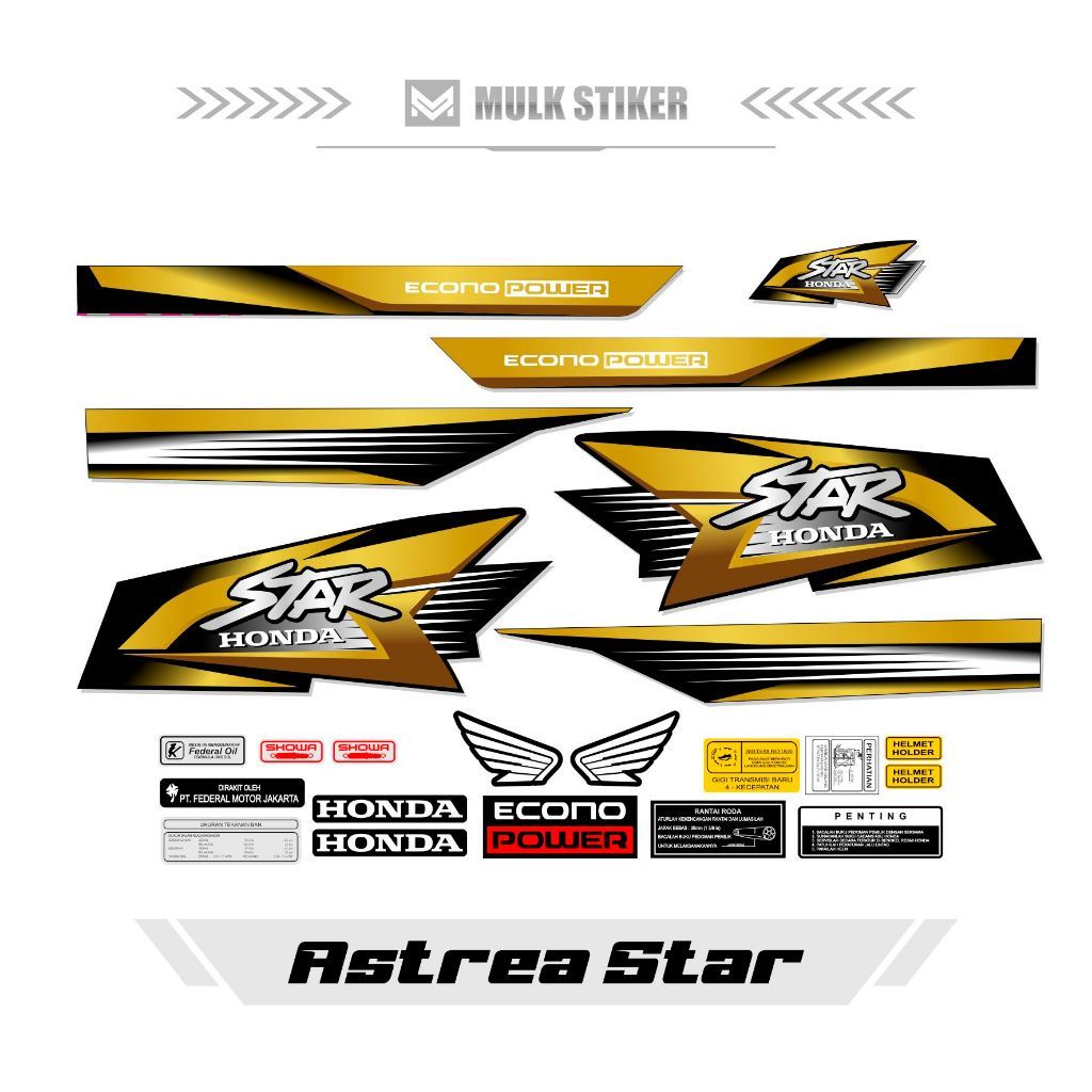 Astrea STAR STRIPING / MOTIF 5 / PRIMA STICKER / DREAM EX5 STICKERS ...