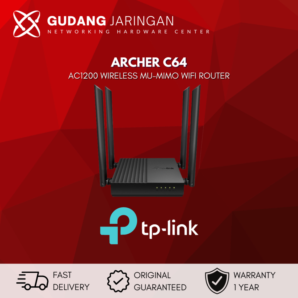 Tp-link Archer C64 AC1200 Wireless MU-MIMO WiFi Router tplink | Shopee ...