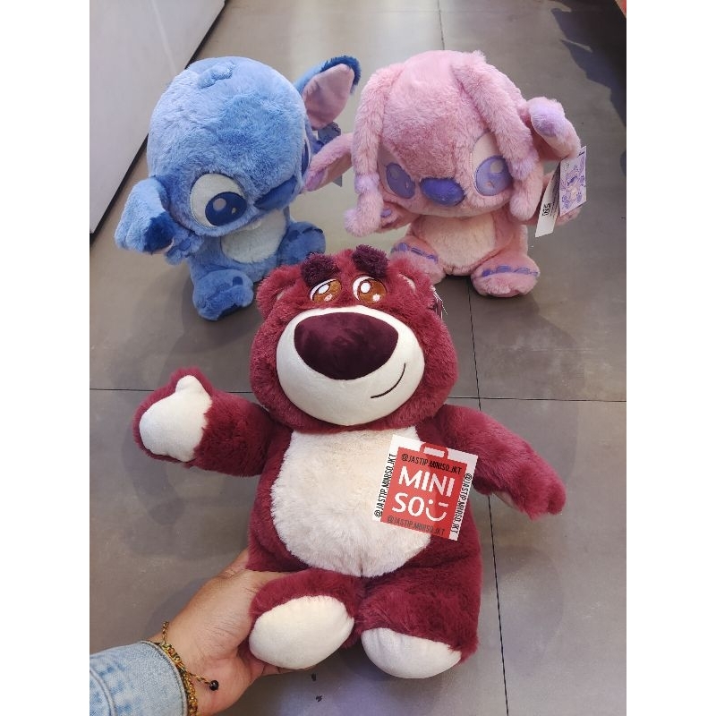 Miniso DISNEY PIXAR LOTSO Doll/STITCH/ANGEL FLUFFY FESTIVAL (sz.30cm ...