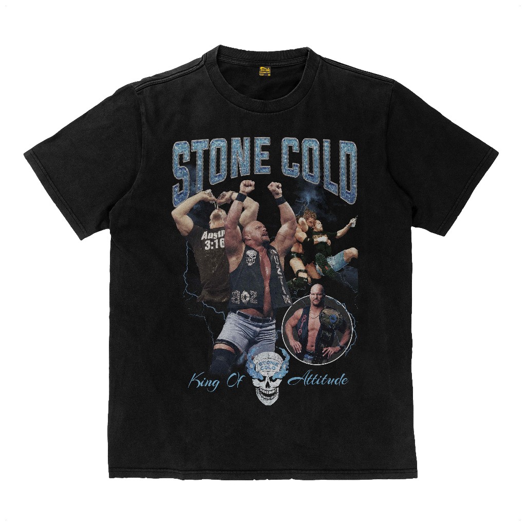 Stone Cold Steve Austin WWE King of Attitude Smackdown Thick T Shirt ...