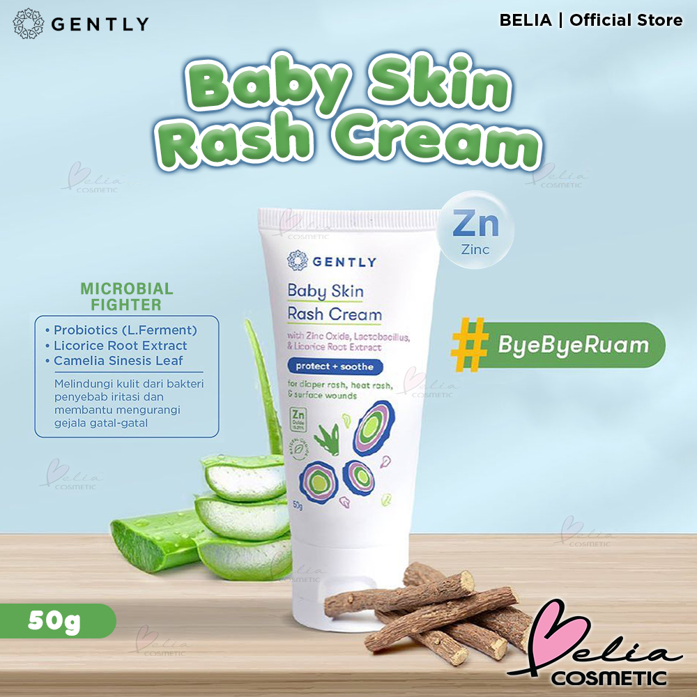 Belia Gently Baby Rash Cream 50 gr | Diaper Rash Relief Cream On Babies ...
