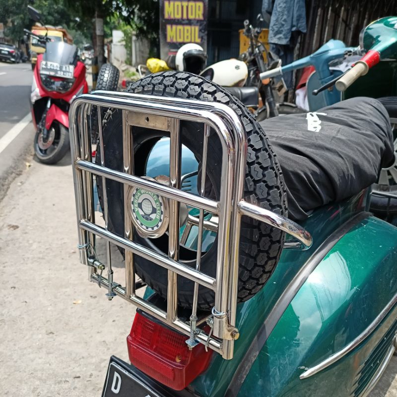 Vespa Backrack, old school rear rack, vespa super sprint vbb | Shopee ...