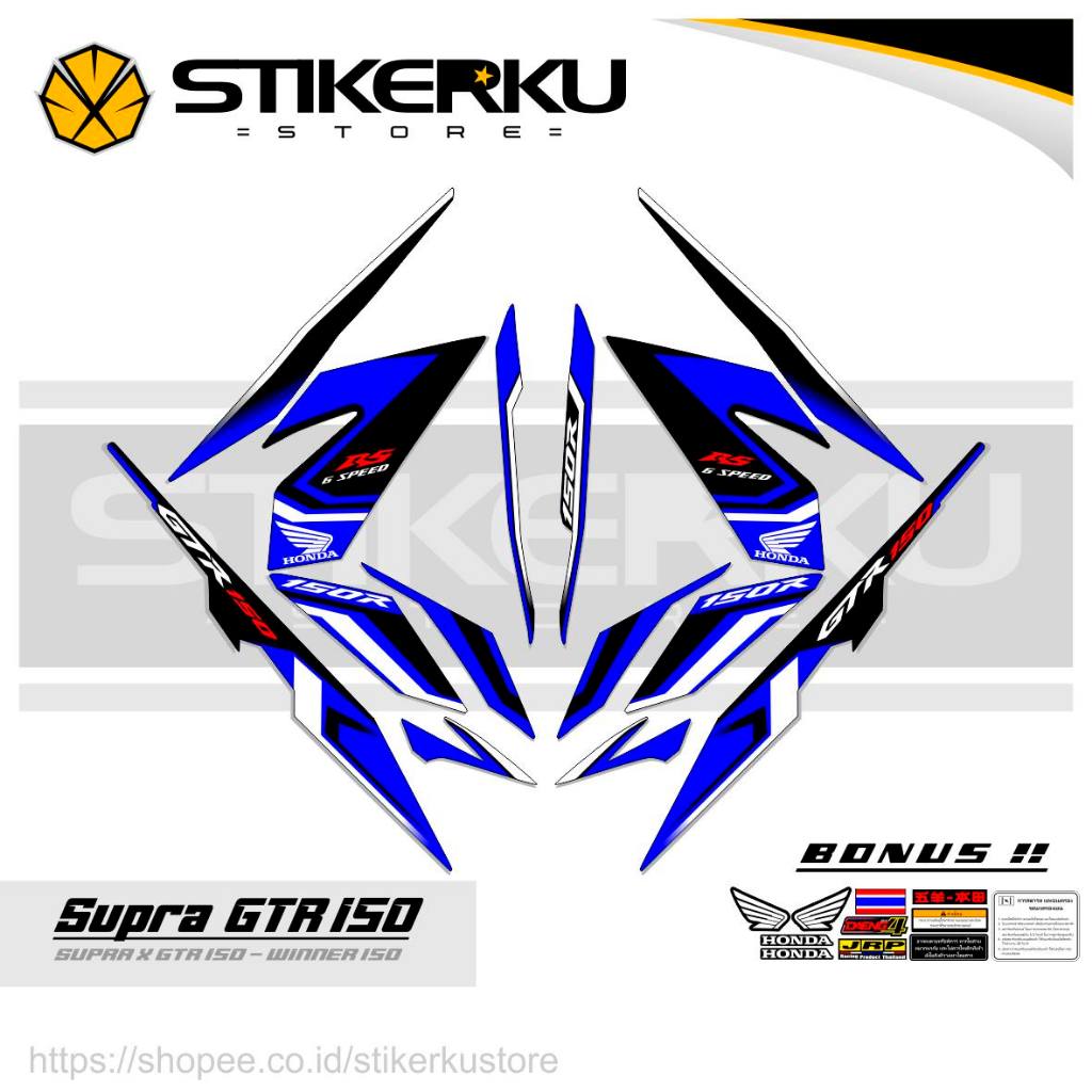 Stripping SUPRA GTR 150/MOTIF 44/HONDA WINNER 150/ STICKER GTR/GTR150 ...