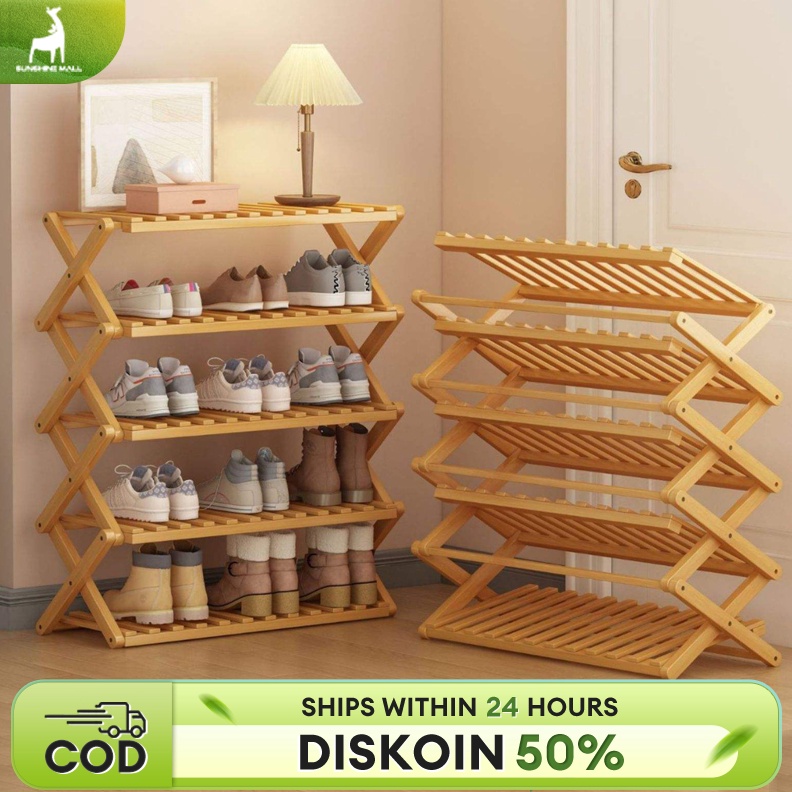 KAYU Wooden Shoe Rack Wooden Shoe Rack Stacking Shoe Rack Medan Small ...