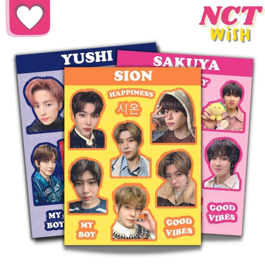 Stickers NCT WISH NCT NEW TEAM NO CUTTING// YUSHI SION RIKU SAKAYA ...