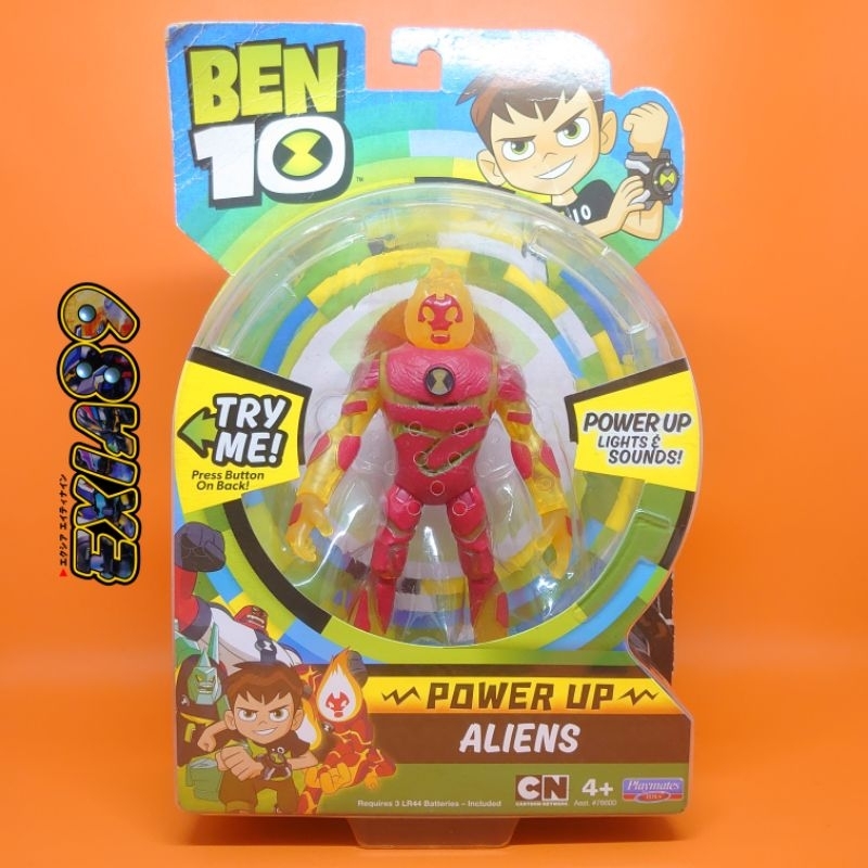 Ben 10 Ben Ten Power Up Light & Sounds Action Figure - Heatblast ...