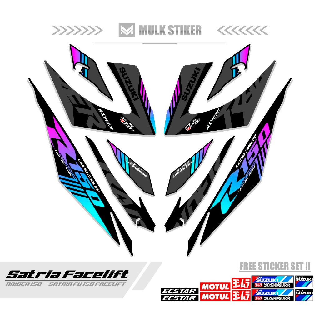 Striping SATRIA FU 150 MOTIF 15 / STICKER / RAIDER 150 REBORN ...