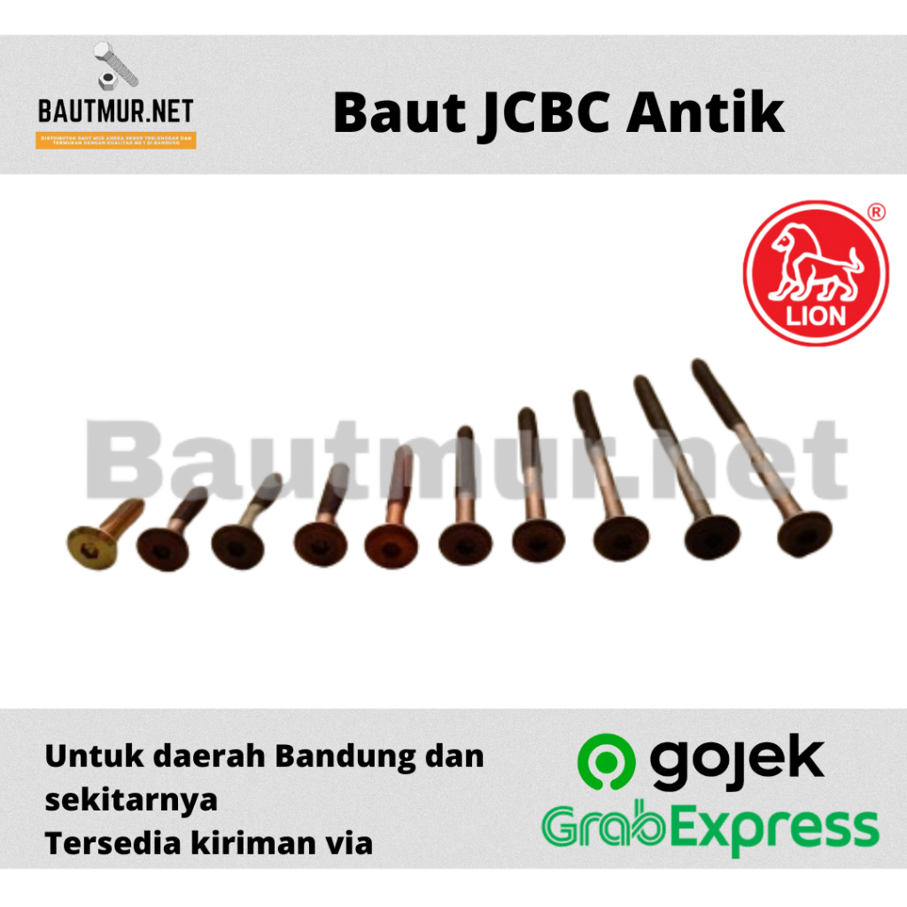 (10pcs) Jcbc Knock Down Bolts M6x70 L Key - Antique JCBC 7cm | Shopee ...