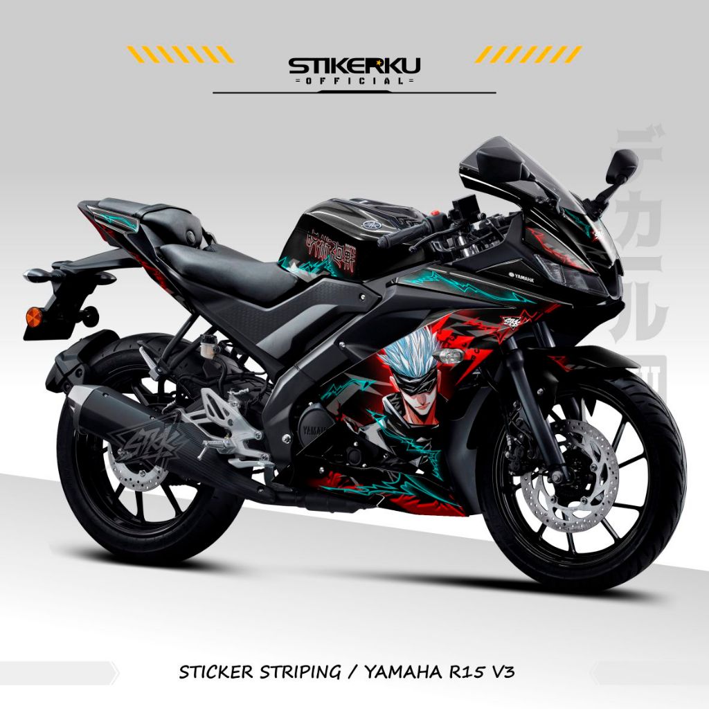 Striping STICKER / YAMAHA R15V3 / MOTIF 036 / SEMIFULL / STICKERS ...