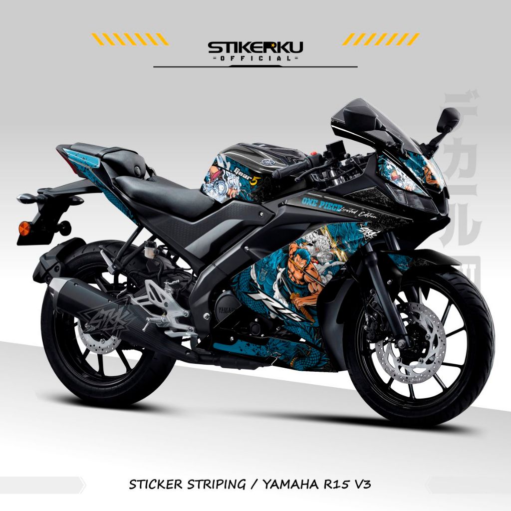 Striping STICKER / YAMAHA R15V3 / MOTIF 045 / SEMIFULL / STICKERS ...