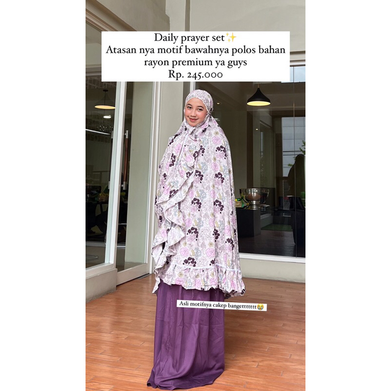 Daily Prayer set (mukenah made of rayon) | Shopee Malaysia