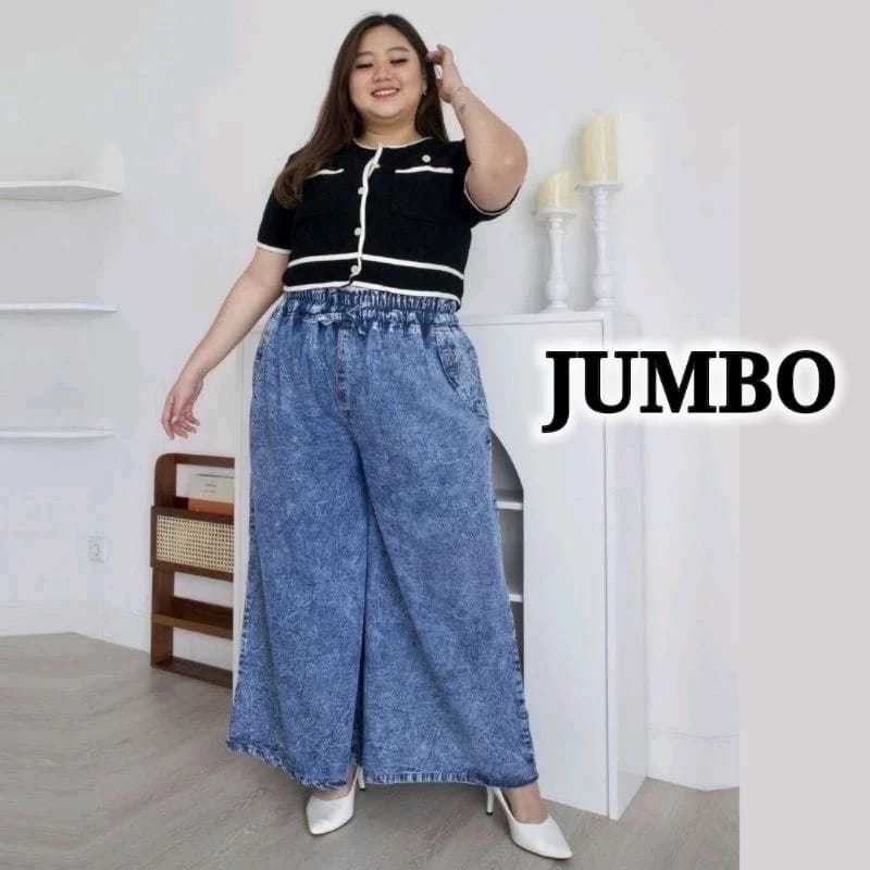Jumbo Culottes Jumbo Women's Jeans Denim Pants Fit BB 75++ Big Size ...